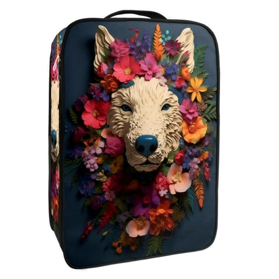 Floral Animal Gray Polyester Shoe Storage Box Organizer - 23x31cm ...