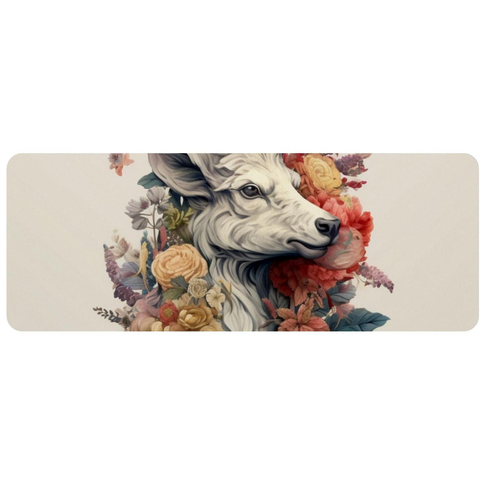 Floral Animal Mouse Pad, Personality Design Rubber Base for Office ...