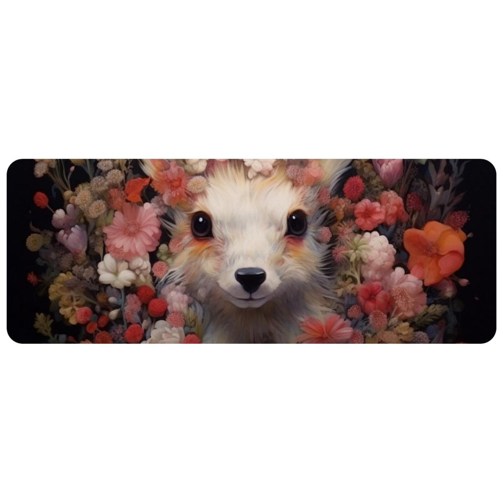 Floral Animal Mouse Pad for Wireless Mouse Home Office Desk Laptop with ...