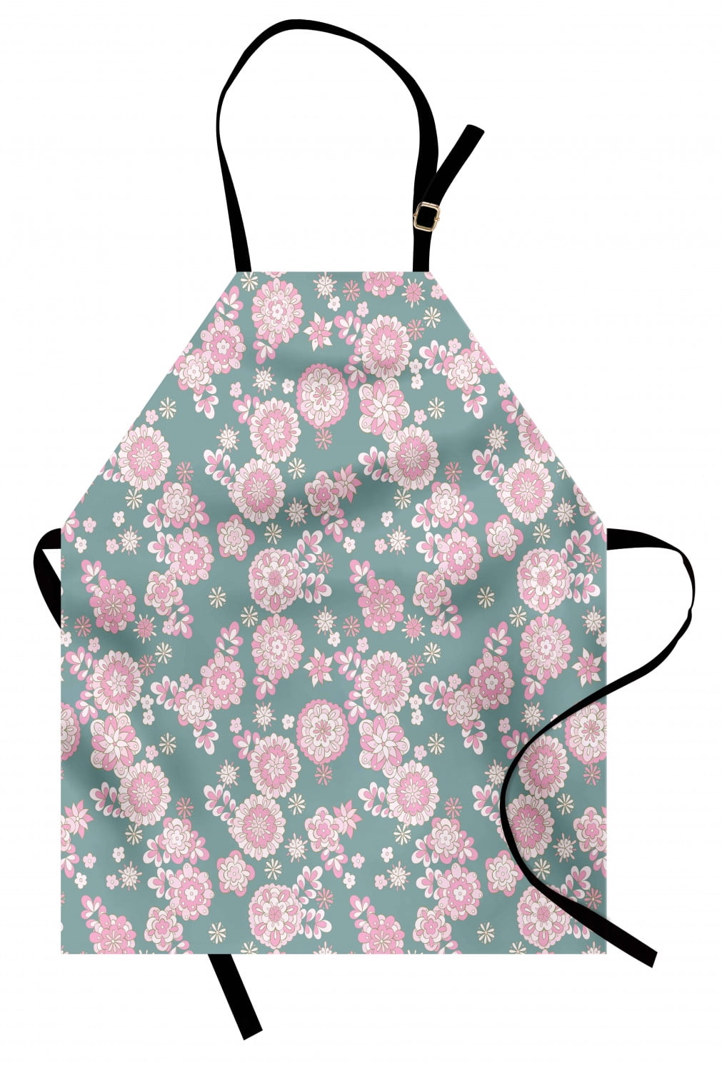 Floral Apron Cute Romantic Pastel Foliage Blooming Season Essence ...