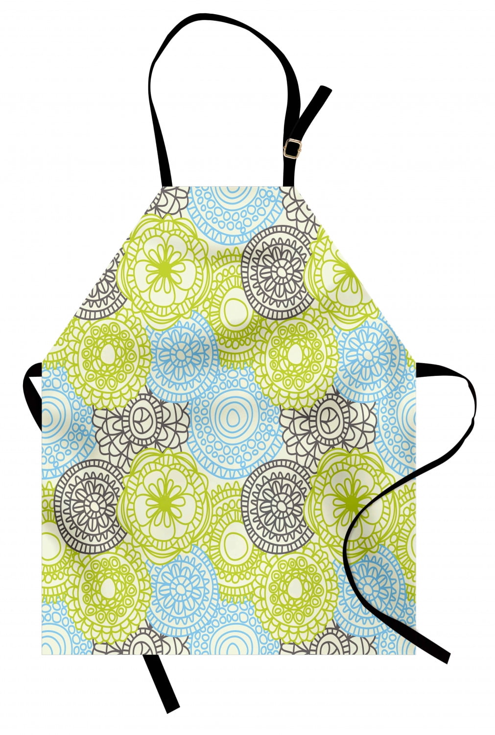 Floral Apron Pastel Colored Flowers with Ethnic Folk Style Effects ...