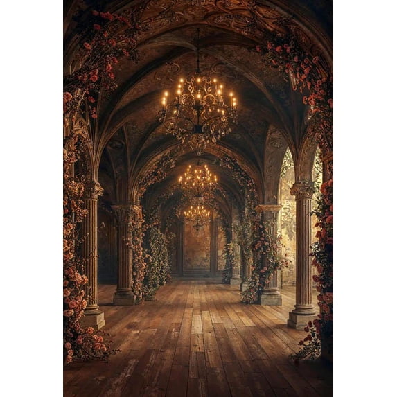 Floral Arches Castle Adult Birthday Wedding Maternity Art Portrait r ...