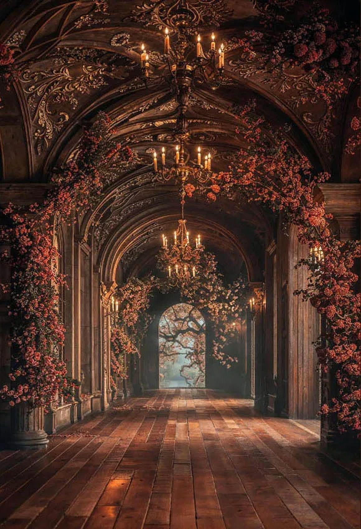 Floral Arches Castle Adult Birthday Wedding Maternity Art Portrait r ...