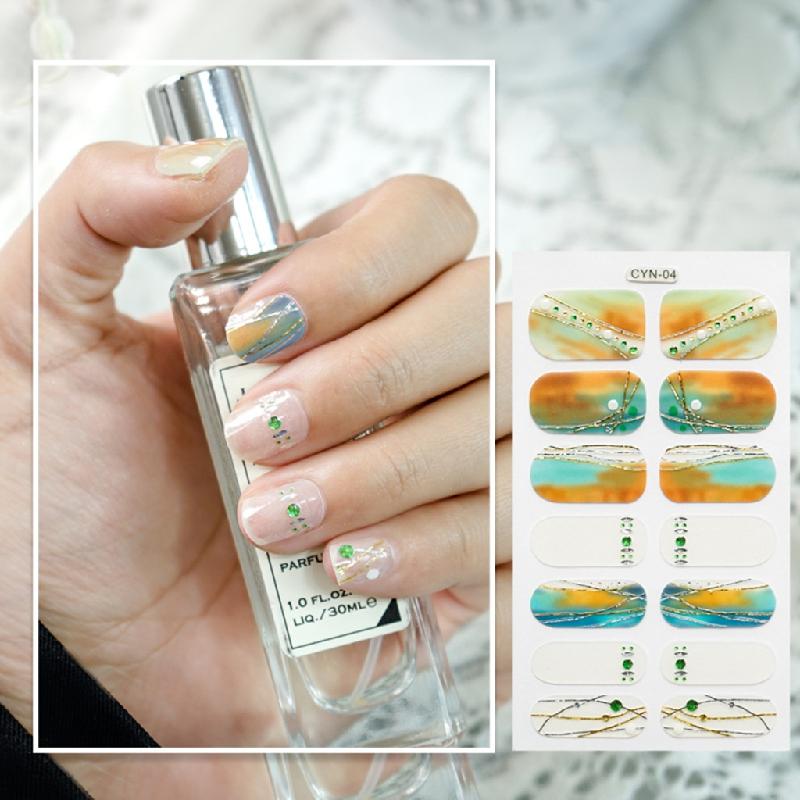 /Floral Art Stickers 14 Tips for Nails Wraps Stickers Lady Women Art ...