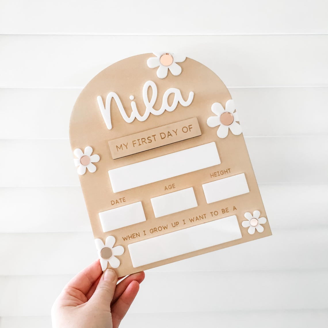 Floral Back to School Board with Interchangeable Names | First Day Of ...