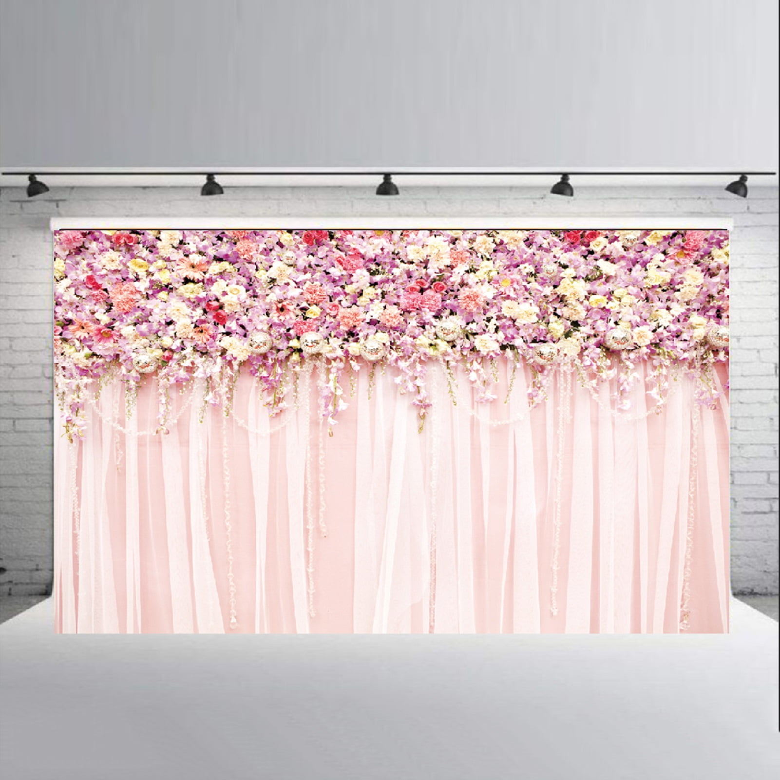 Floral Backdrop For Parties Photoshoot Flowers Wedding Birthday Party ...