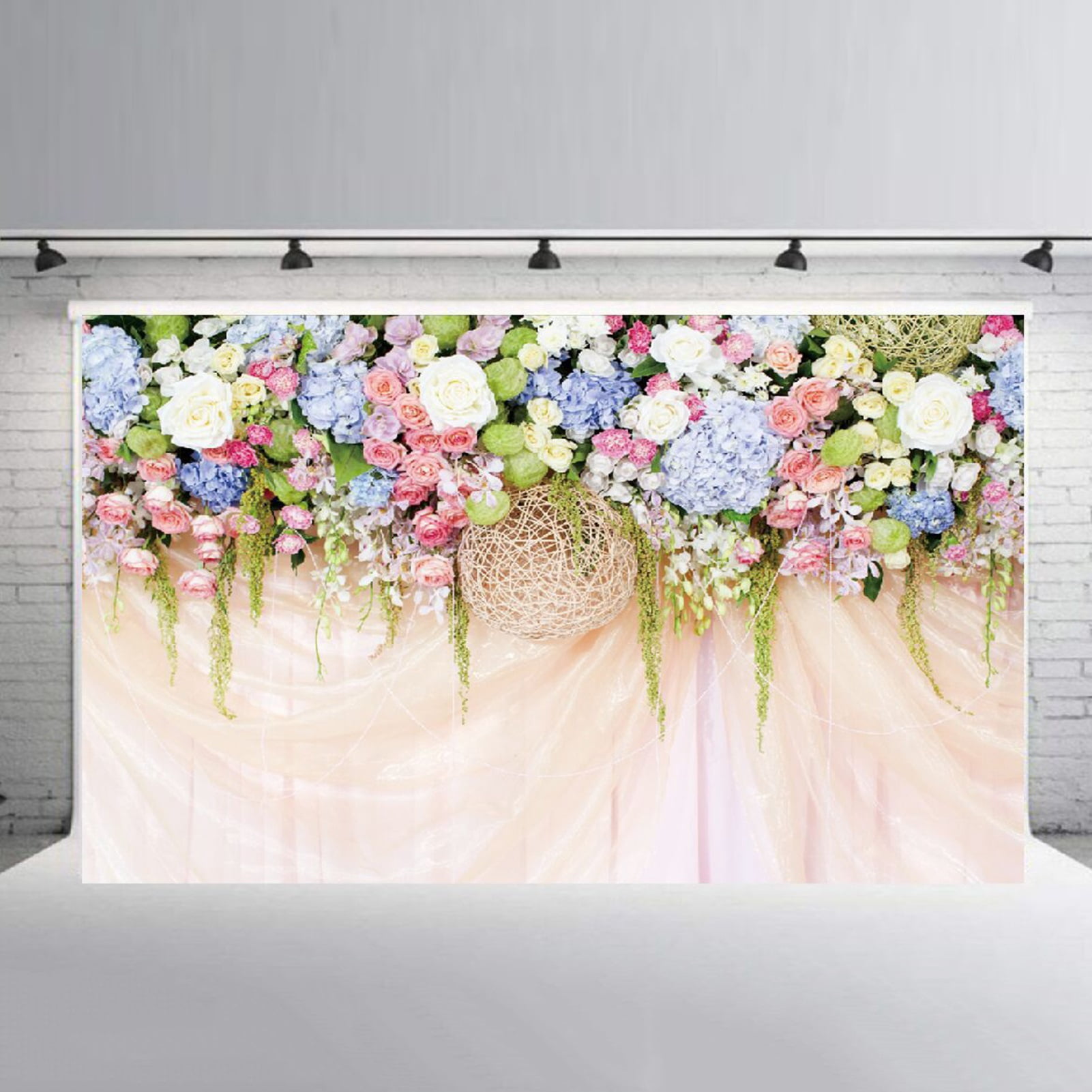 Floral Backdrop For Parties Photoshoot Flowers Wedding Birthday Party ...
