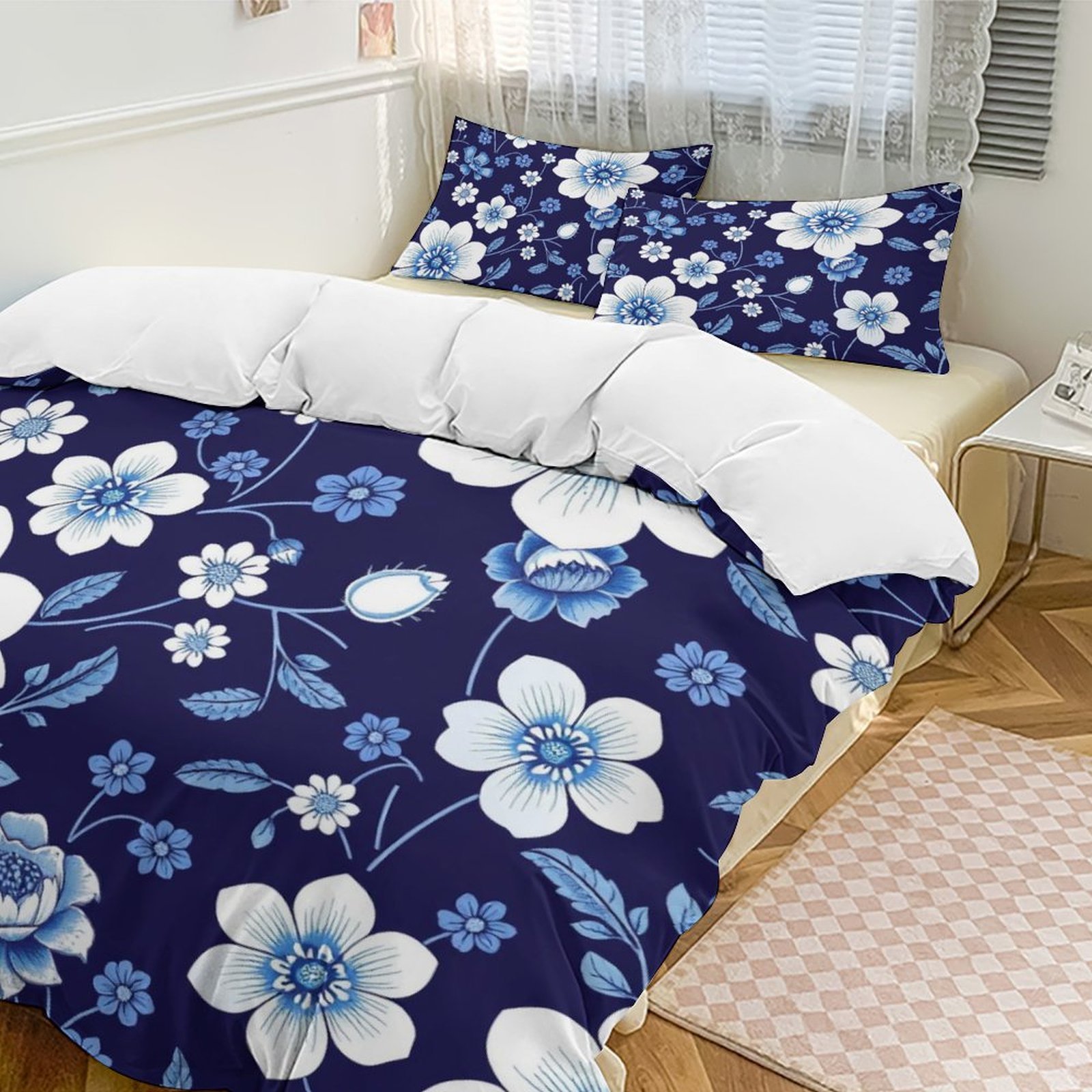 Floral Bedding Set Duvet Cover for Kids Teen Boys Modern Abstract ...