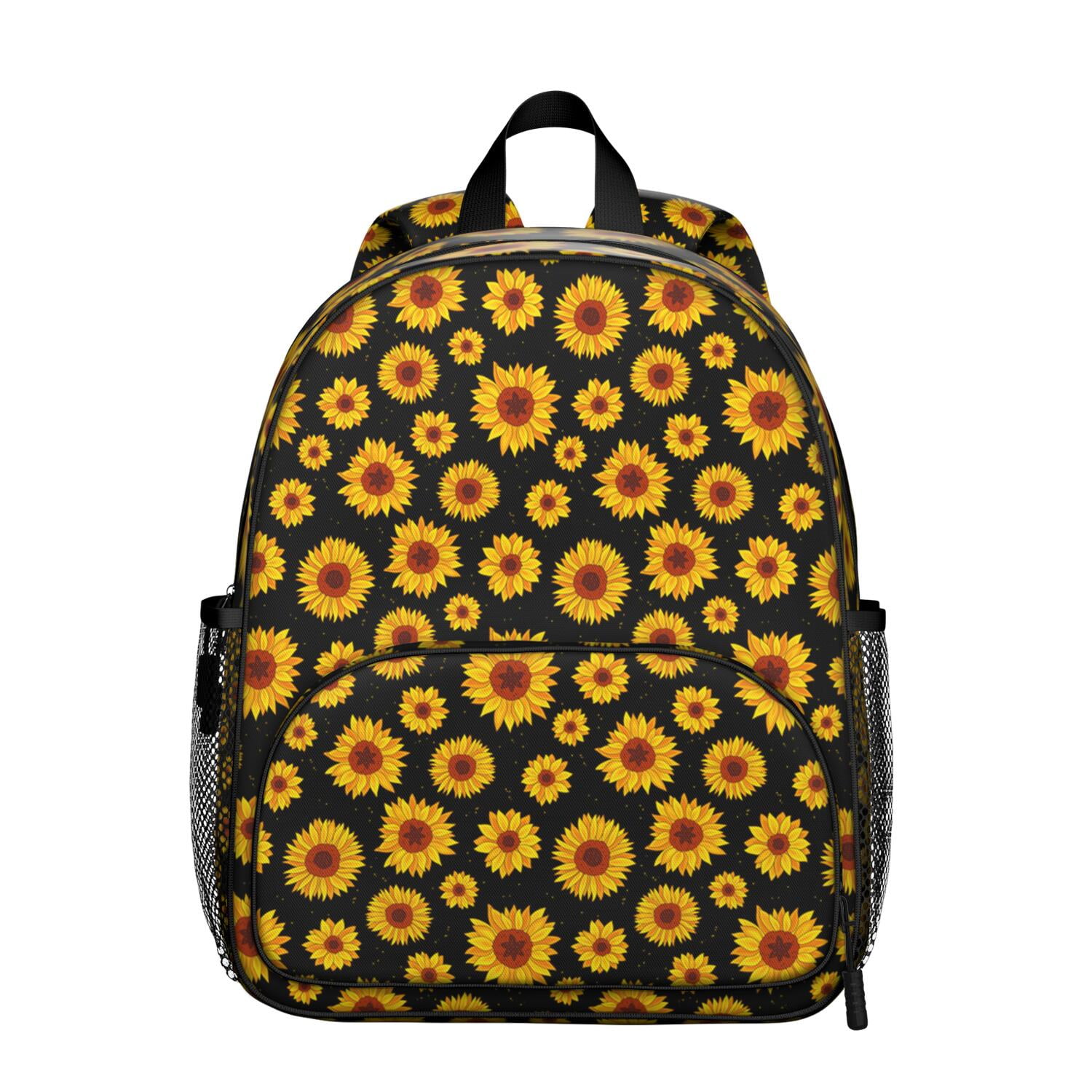 Floral and Bee Students Backpack - Boho Sunflower and Butterfly ...