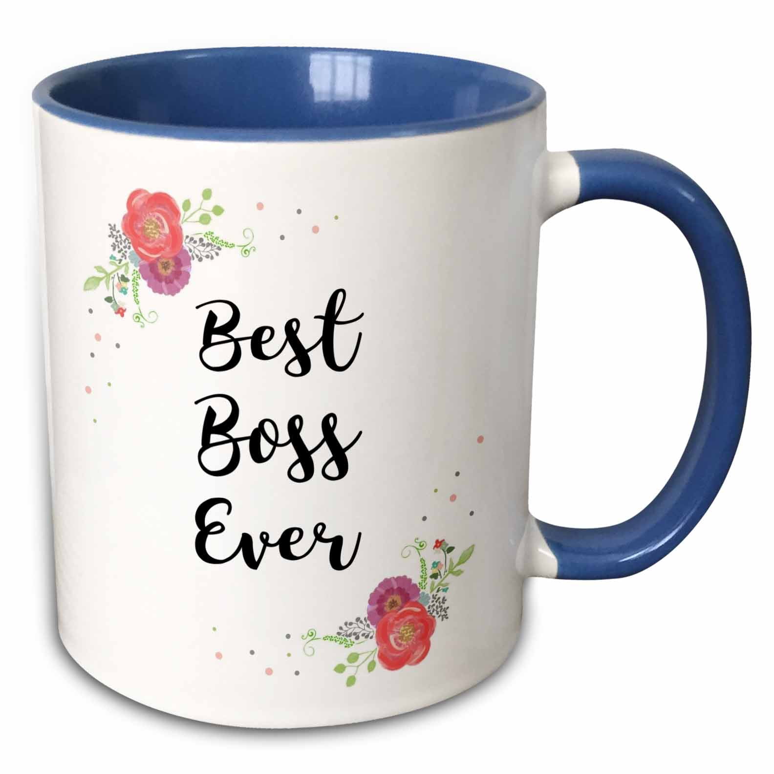 3drose, Floral Best Boss Ever Pretty Watercolor Pink Flowers Female ...