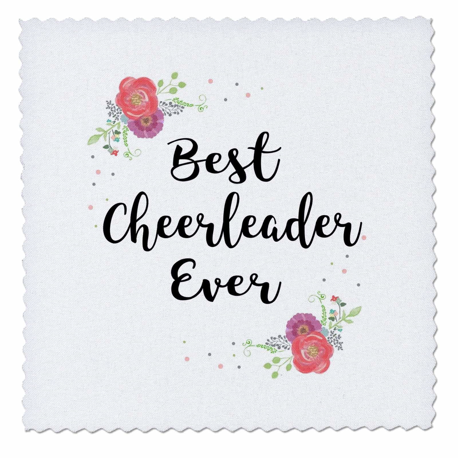 3dRose, Floral Best Cheerleader Ever watercolor pink flowers ...
