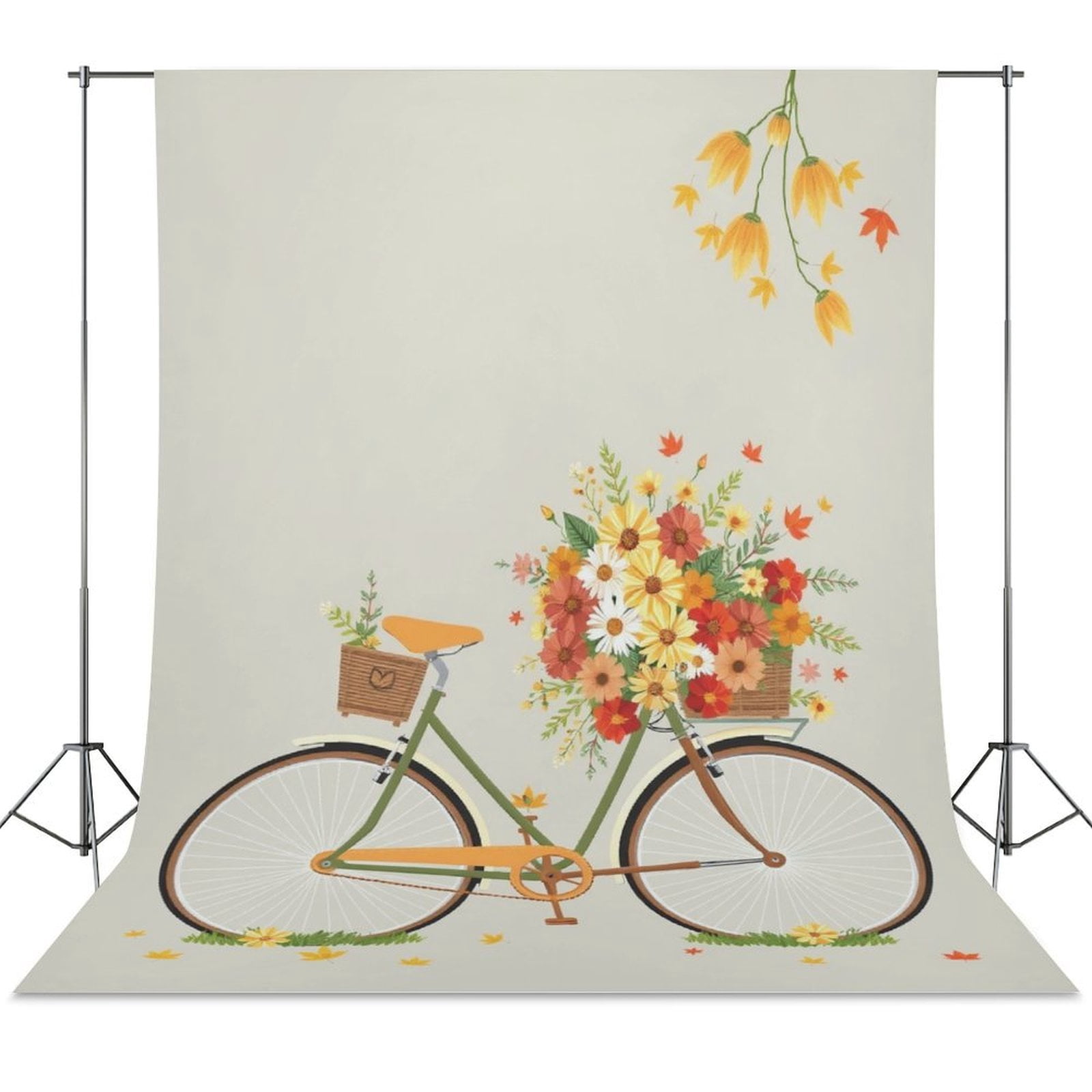 Floral Bicycle Autumn Photography Backdrops Adult Photostudio Props ...
