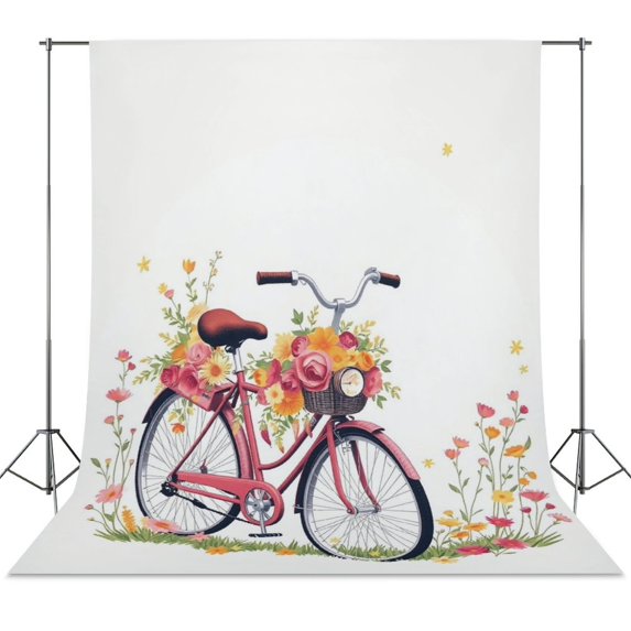 Floral Bicycle Design Decorations BackdropPortrait Photography ...
