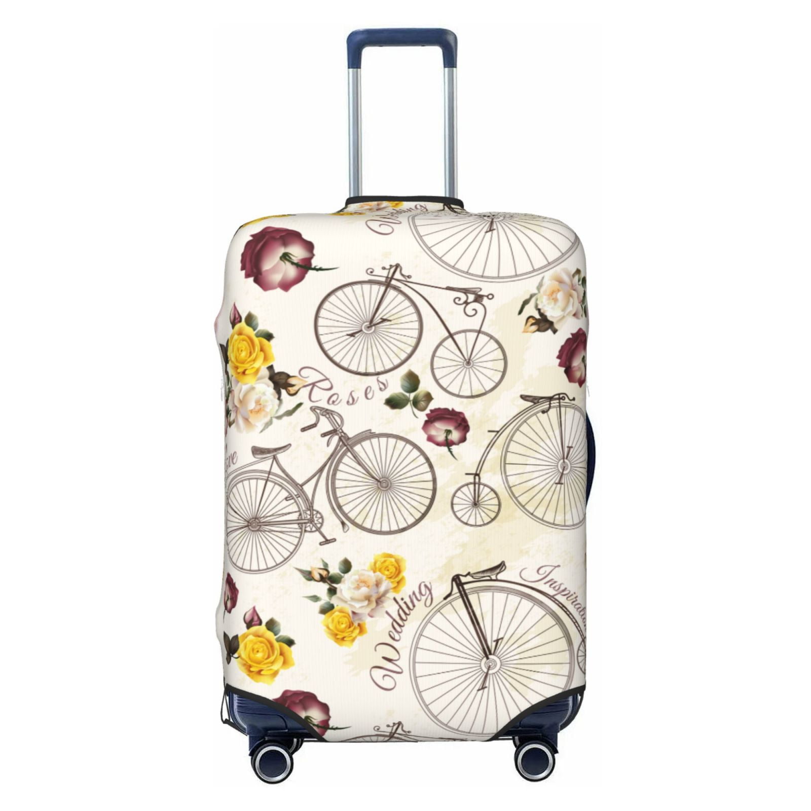 Floral Bicycle Wedding Theme Luggage Cover, Suitcase Cover for Luggage ...