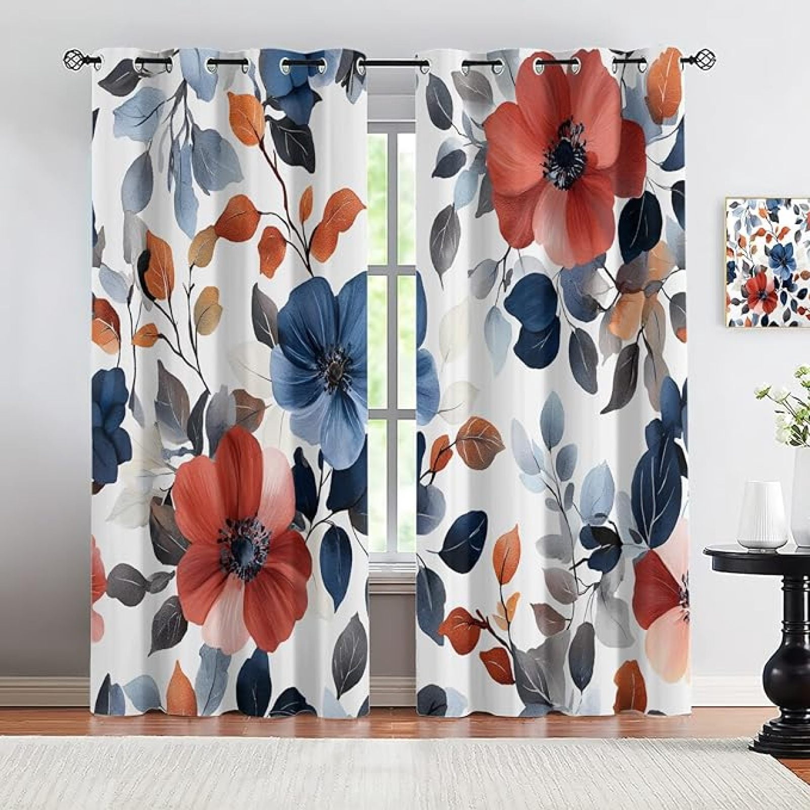 Floral Blackout Curtains For Girls Boys Home Decor, Boho Floral ...
