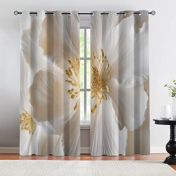 Floral Blackout Curtains For Girls Boys Home Decor, Relief Floral ...