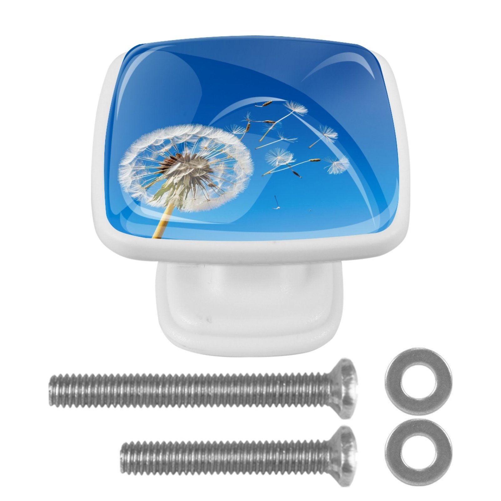 Floral Blue Sky Cabinets Door and Drawers Knobs Pulls,Furniture Handles Hardware for Kitchen ...