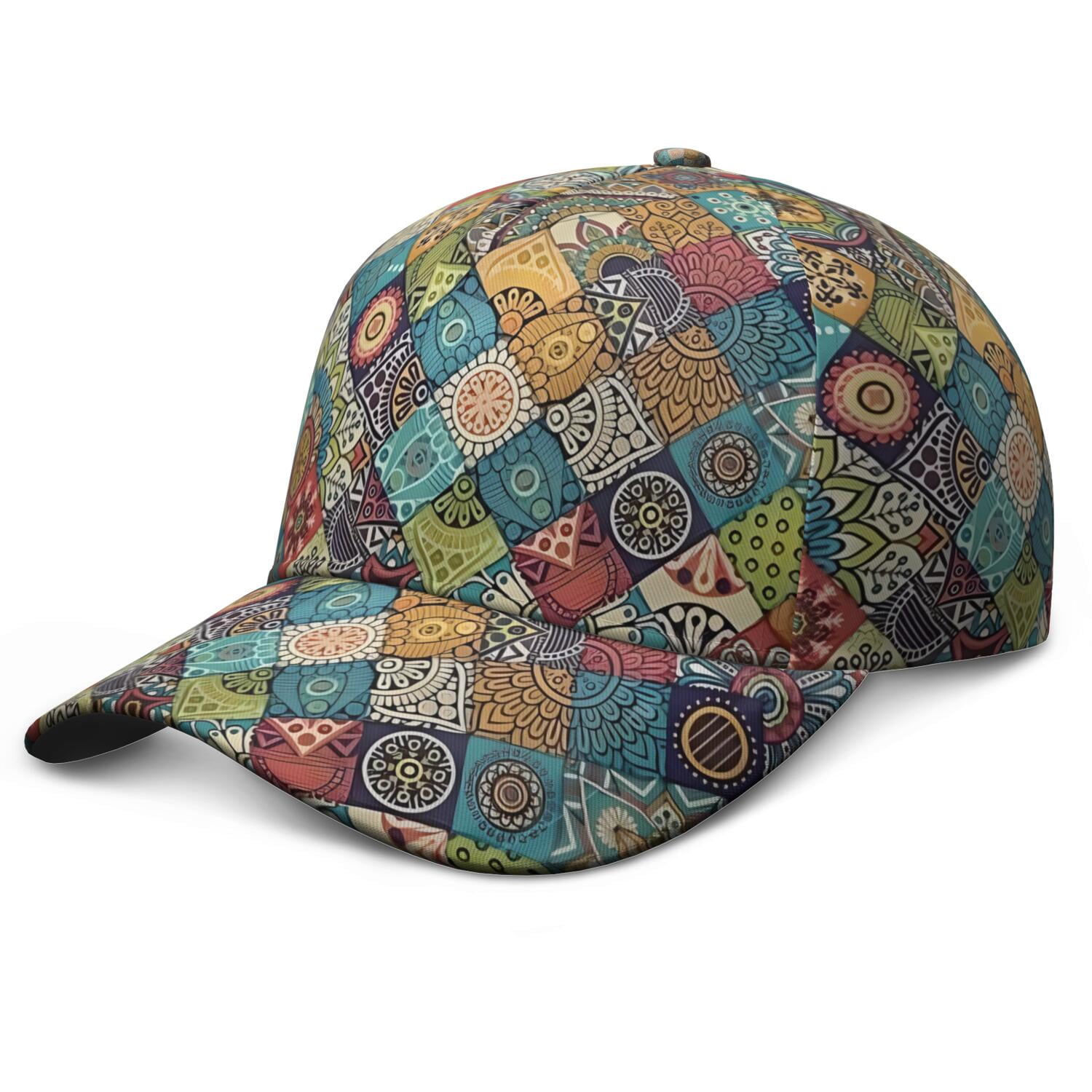 Floral Boho Baseball Cap – Vintage Artistic Dad Hat with Minimalist ...