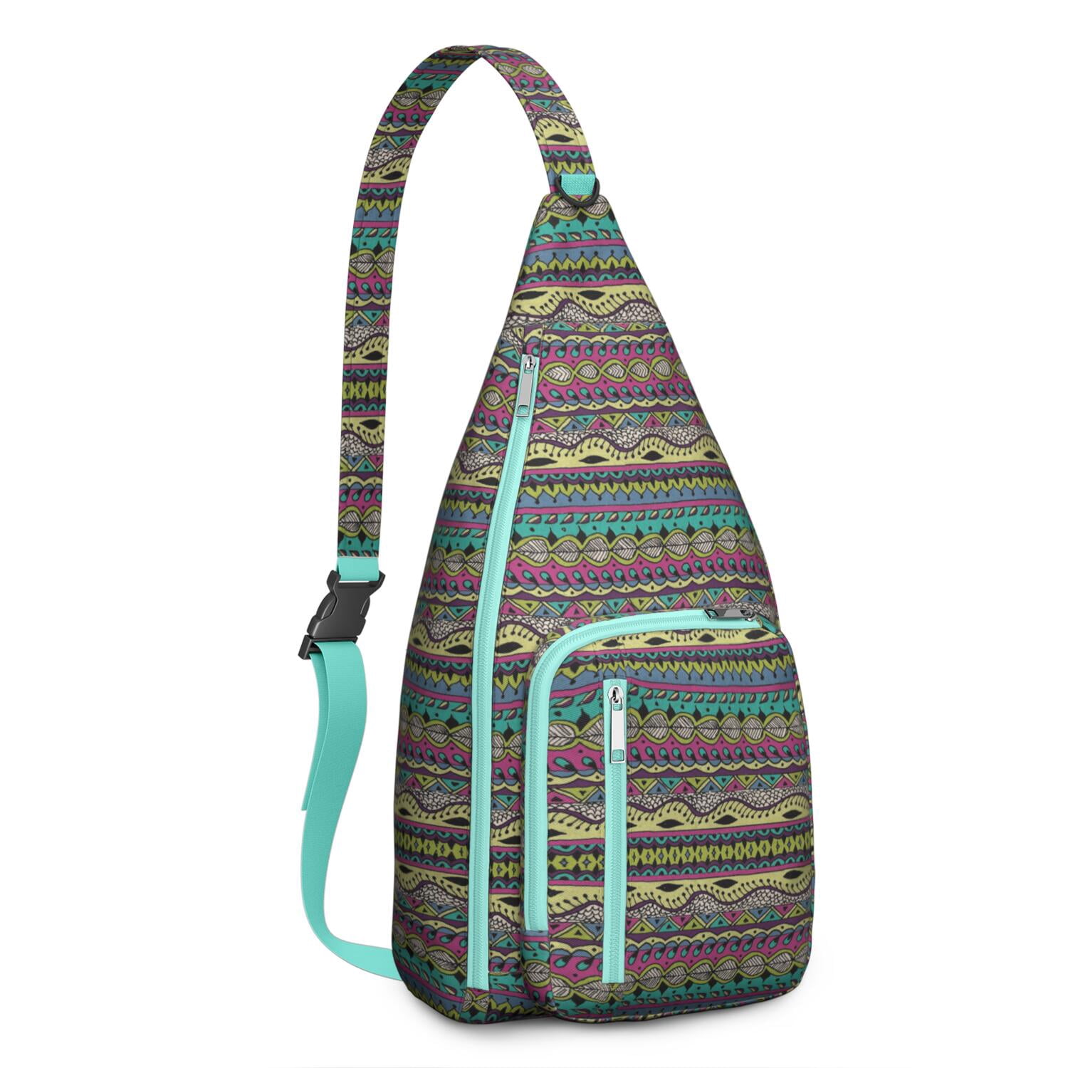 Floral Boho Sling Bag - Women's Anti-Theft Crossbody Backpack ...