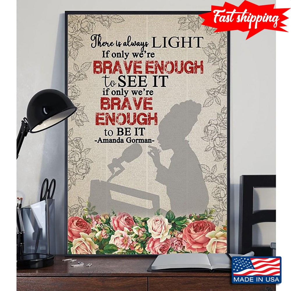 Floral Book Page Theme Amanda Gorman Quote There Is Always Light If ...