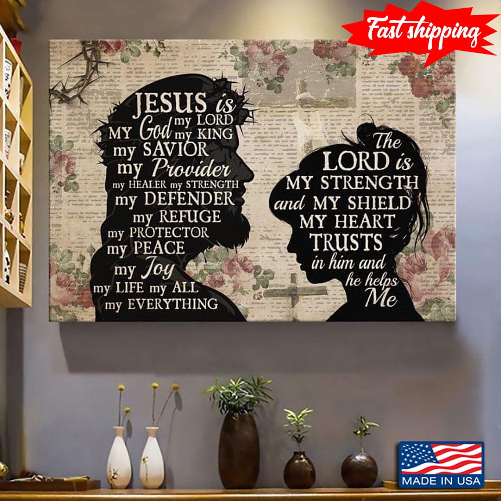 Floral Book Page Theme Jesus & Girl Typography Jesus Is My Lord My God ...