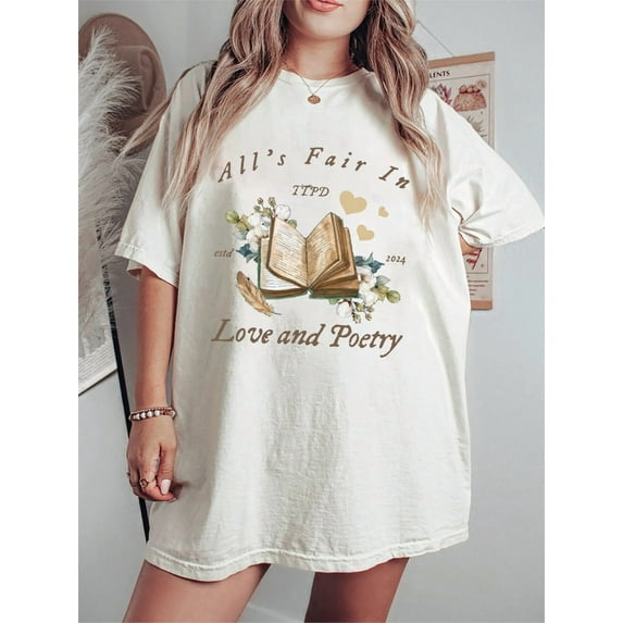 Floral Book T-Shirt - Walmart.com