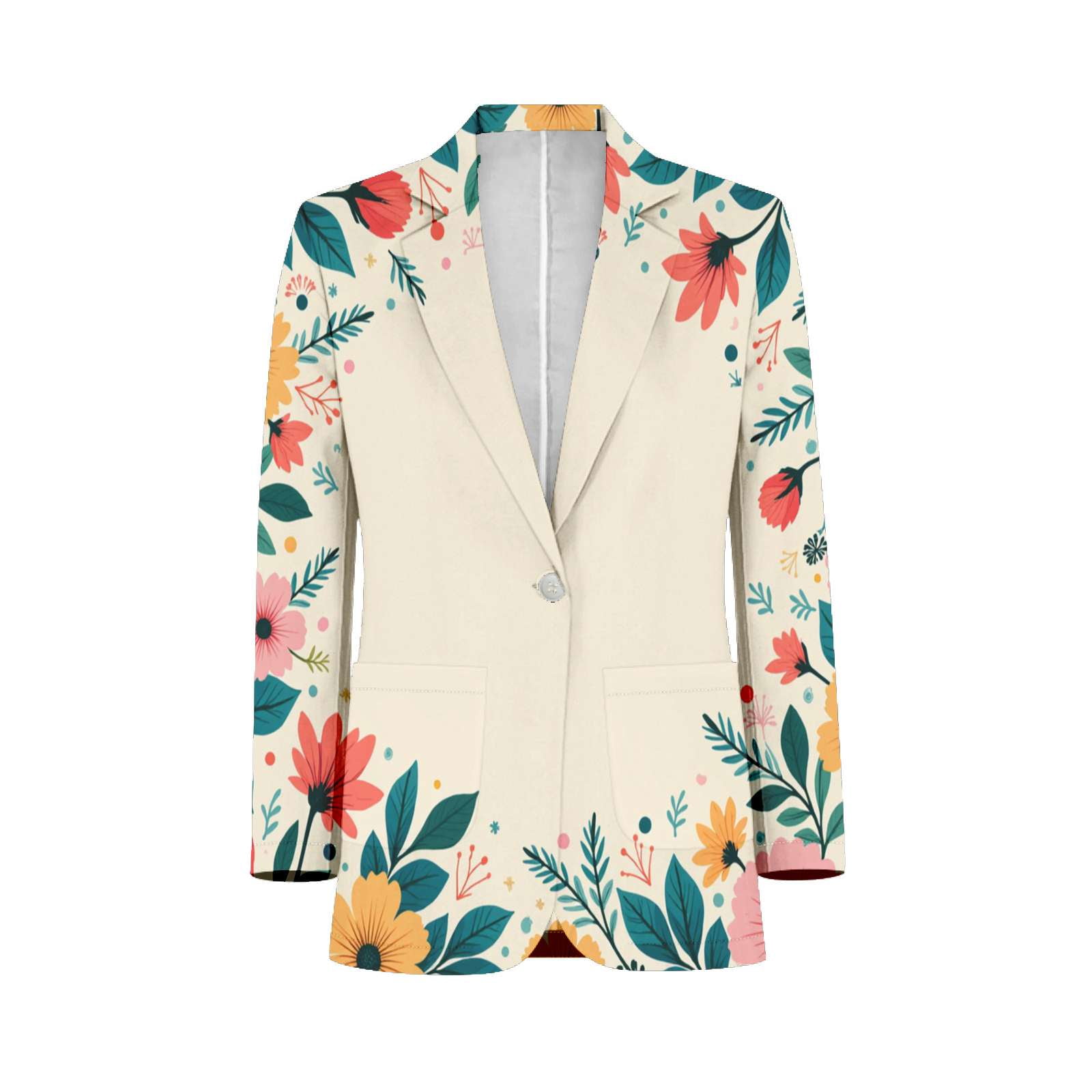 Floral Border With Space Mens Suits Shawl Collar Slim Fit Suit Mens ...
