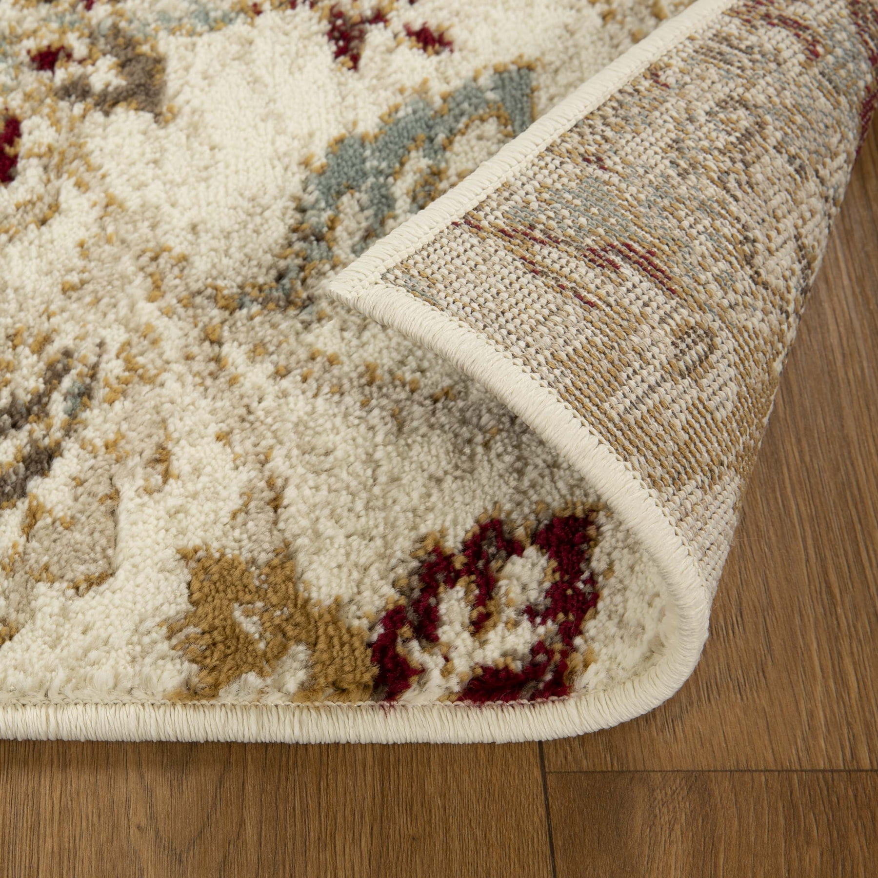 Floral Botanical Jacobean Area Rug or Runner, 7' x 9', Stone - Walmart.com