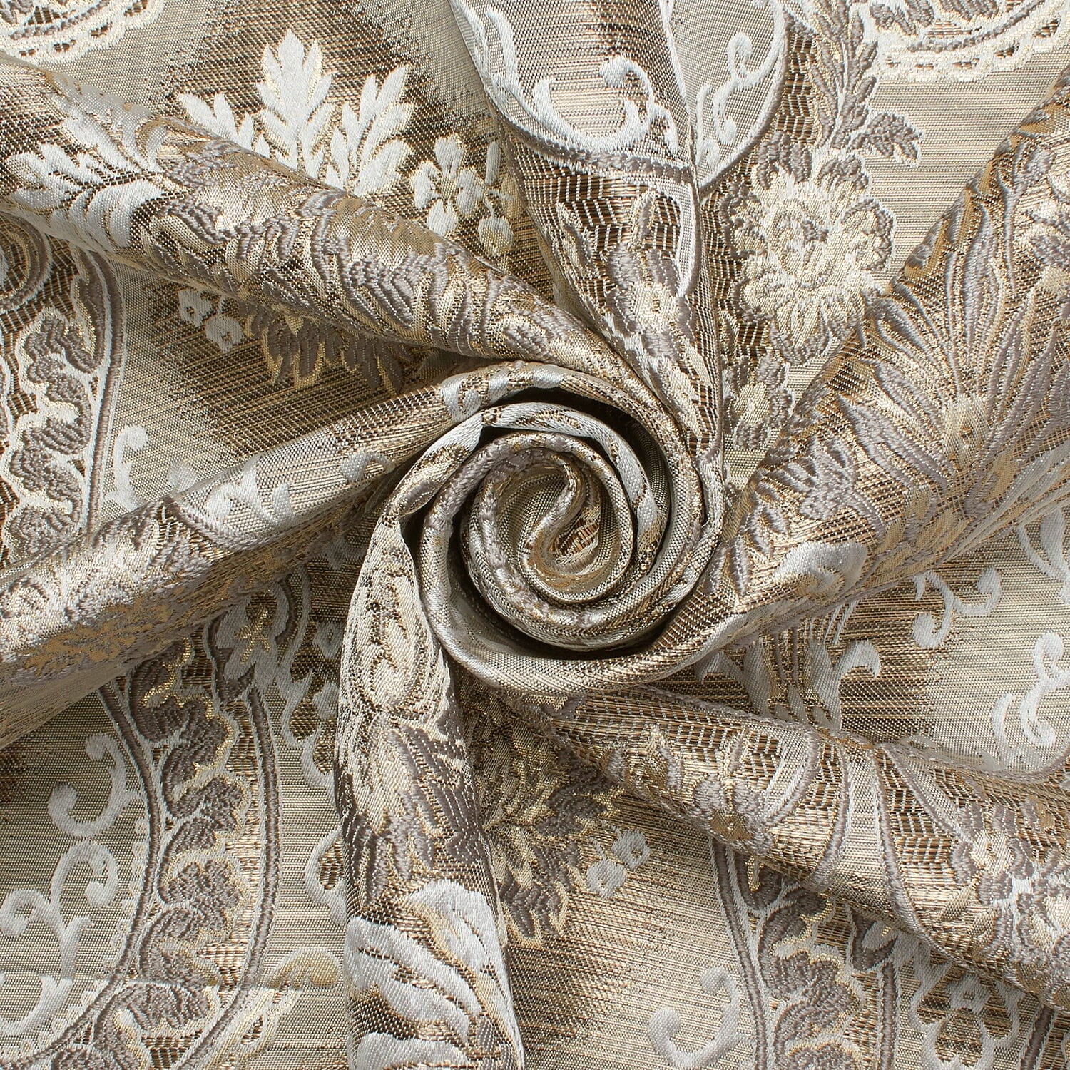 Floral Bouquet Damask Extra Wide Metallic 110" Heavyweight Upholstery ...