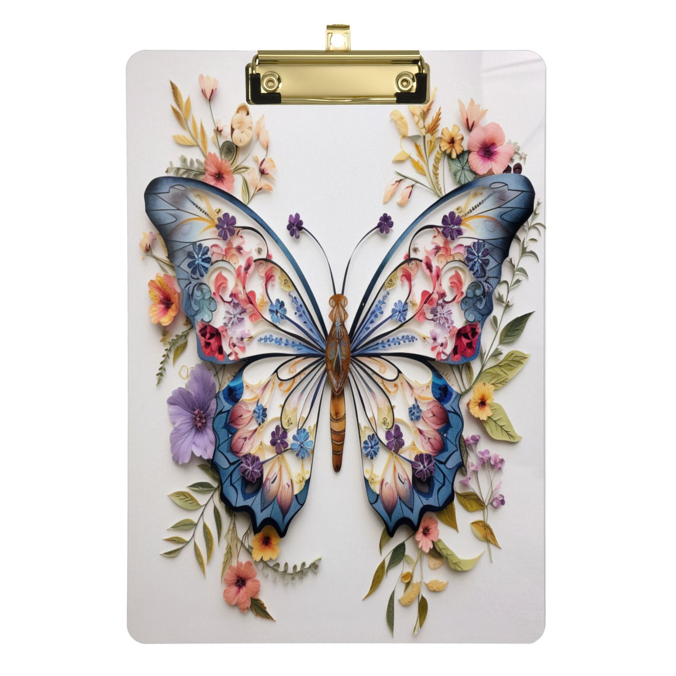 Floral Butterfly Acrylic Clipboards A4 Standard Letter Size Clipboard ...