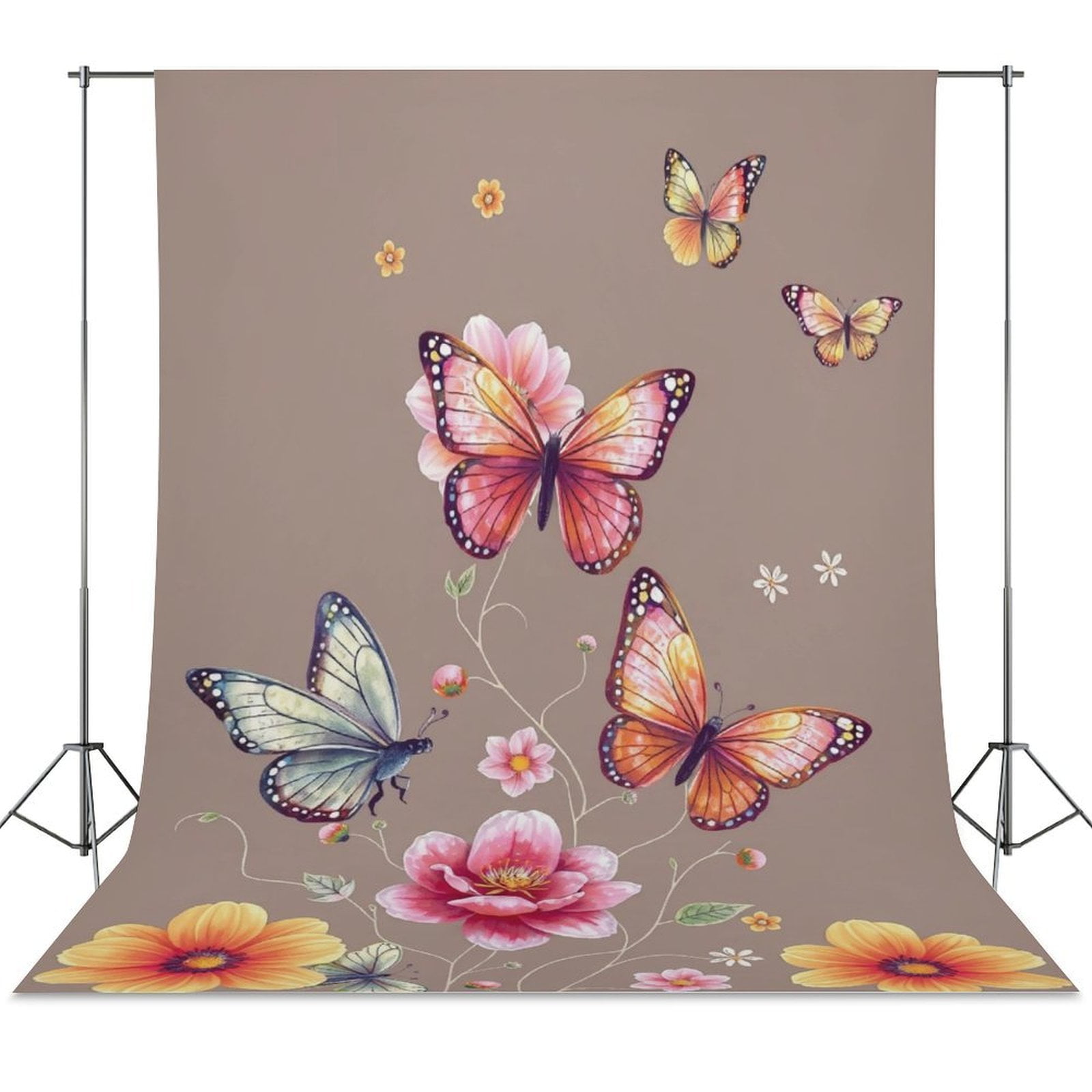 Floral Butterfly Art Party Backdrop Birthday Decoration Backgrounds for ...
