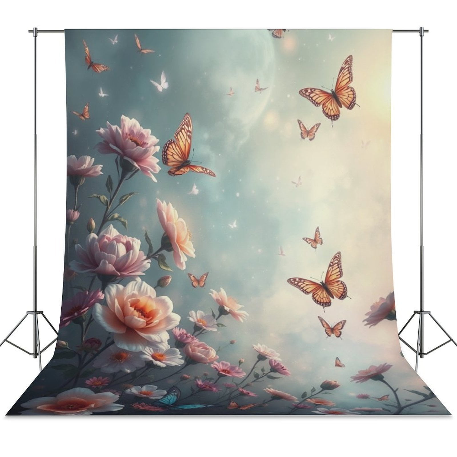 Floral Butterfly Dream Decorations BackdropPortrait Photography Background Photozone - Walmart.com
