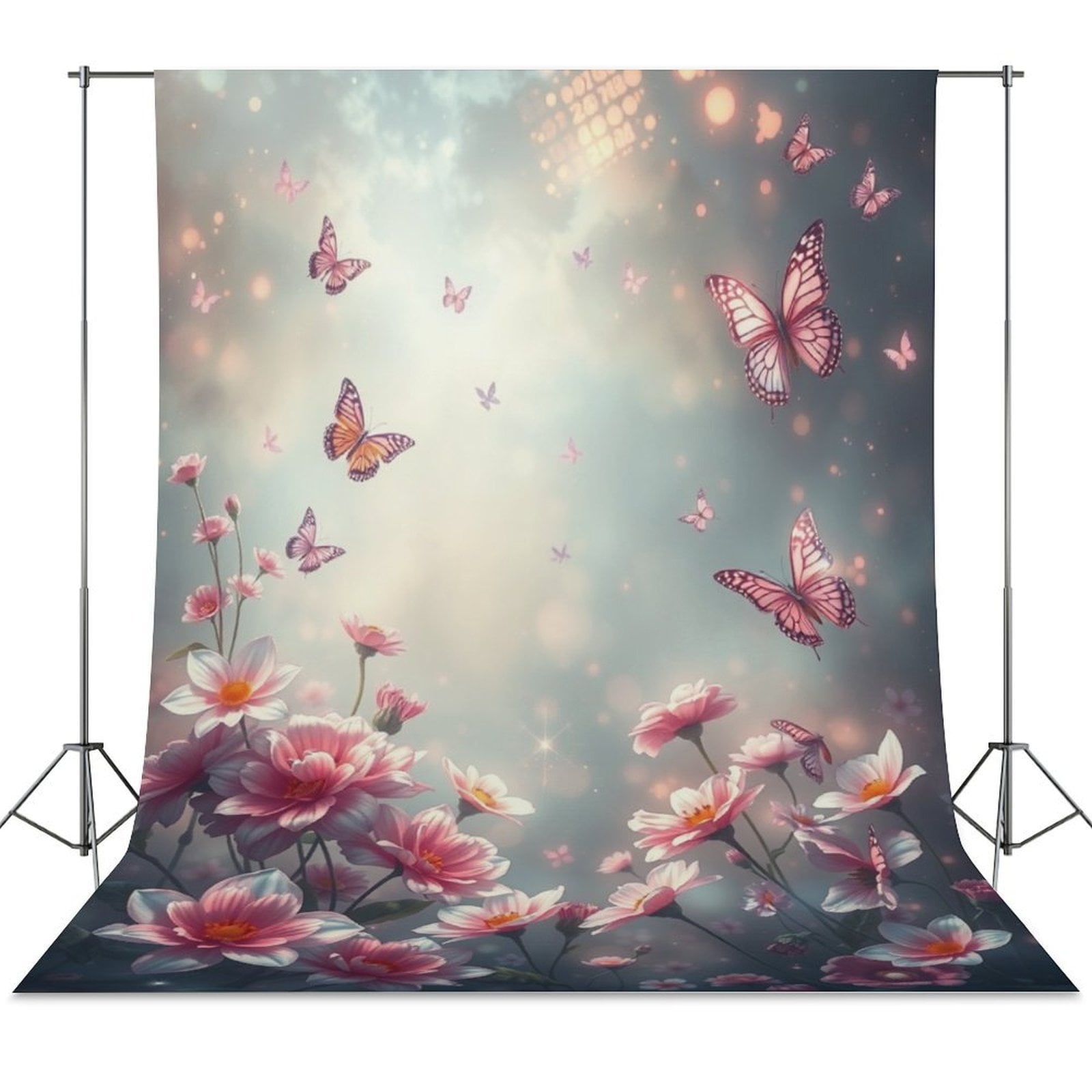 Floral Butterfly Dream Decorations BackdropPortrait Photography Background Photozone - Walmart.com