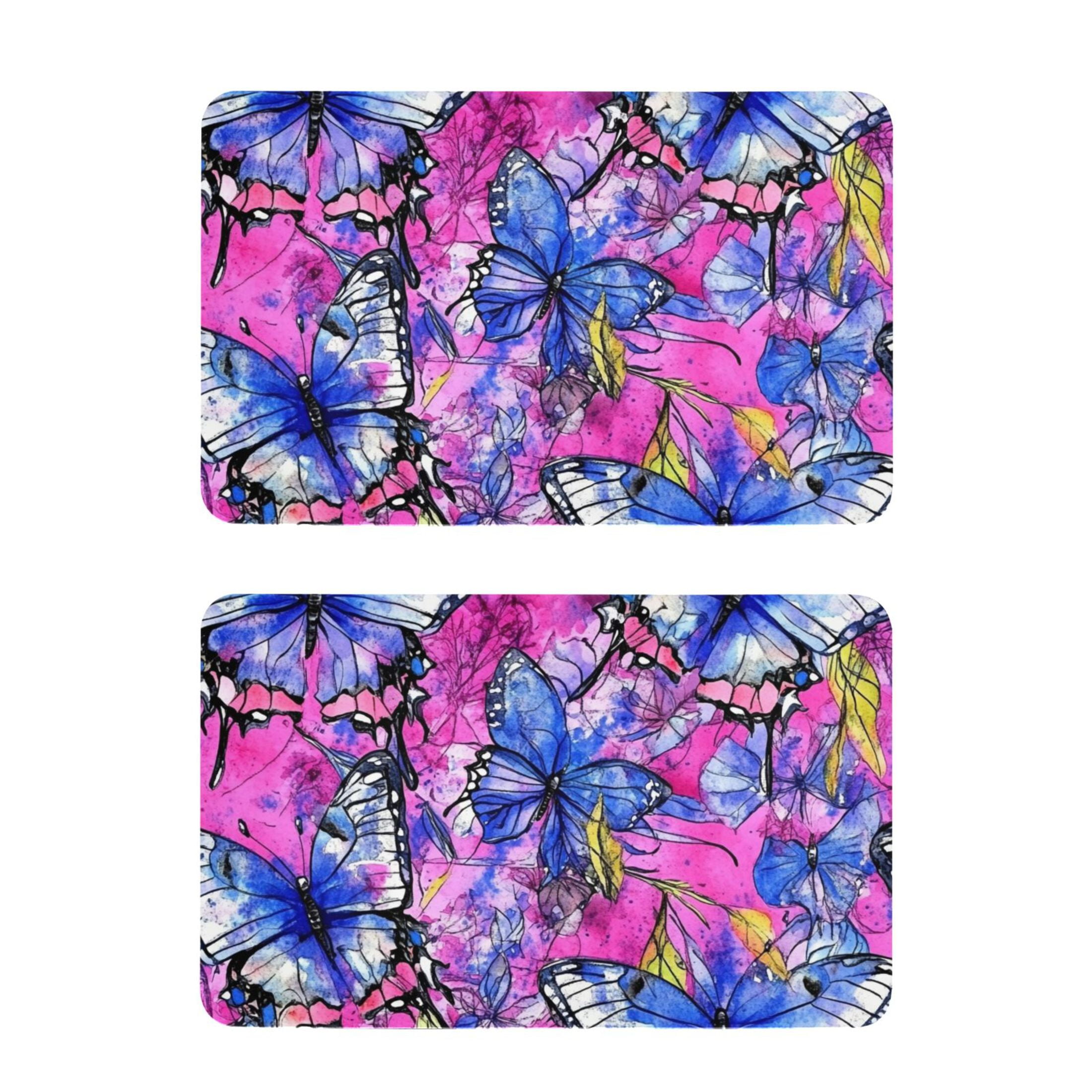 Floral Butterfly Print Fridge Magnets Square Refrigerator Magnets ...