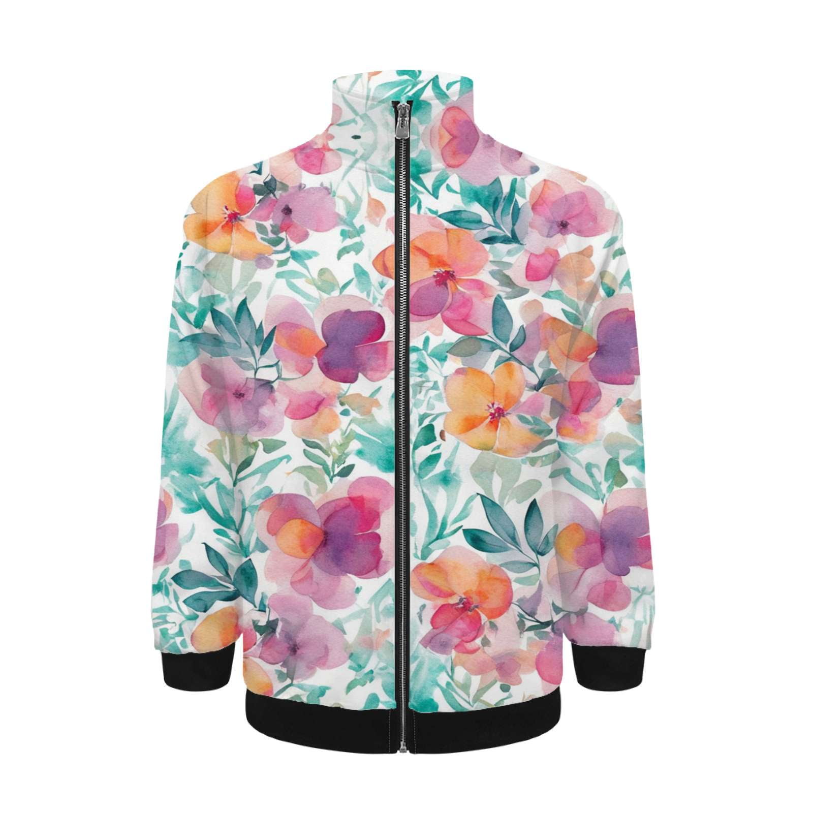 Floral Butterfly Print Jacket Men's Street Cool Long Sleeves Coat ...
