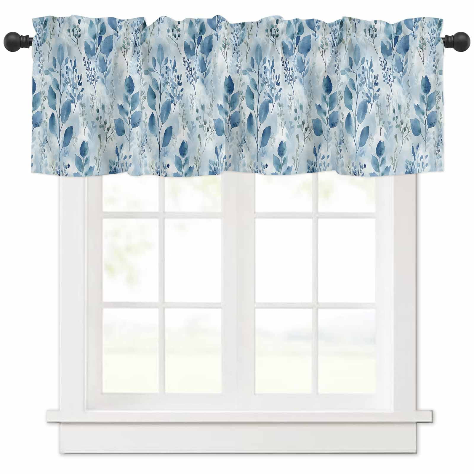 Floral Butterfly Valances for Windows Farmhouse Kitchen Curtains ...