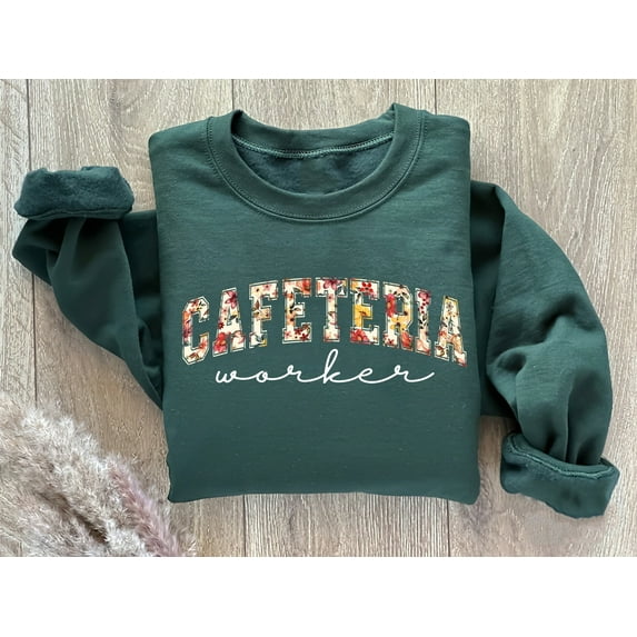 Floral Cafeteria Worker Shirt, Cafeteria Team Shirt, Cafeteria Lady ...