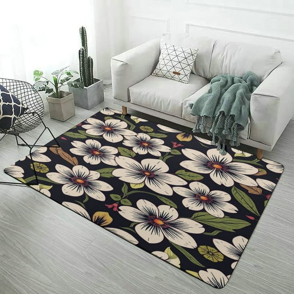 Floral Carpet for Living Room Luxury Home Rations Sofa Coffee Table ...