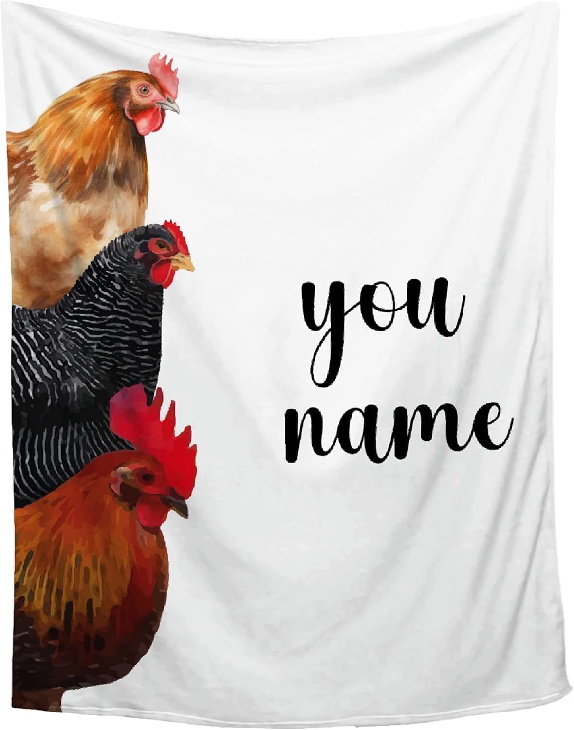 Floral Chicken Blanket, Chicken Gift for Women Kids Adults, Soft Plush ...