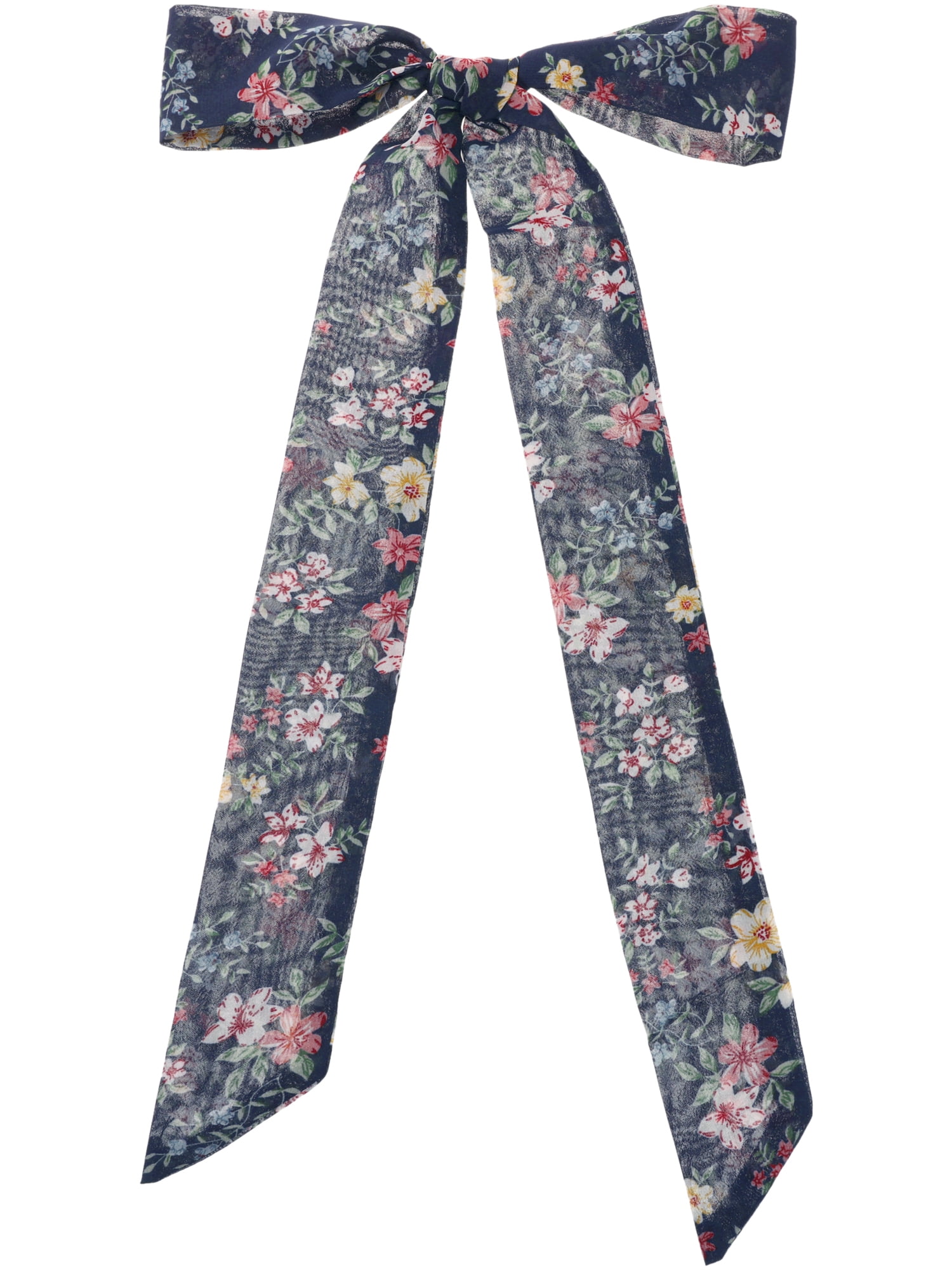 Floral Chiffon Scarves Square Skinny Long Neck Scarf Neckerchief ...