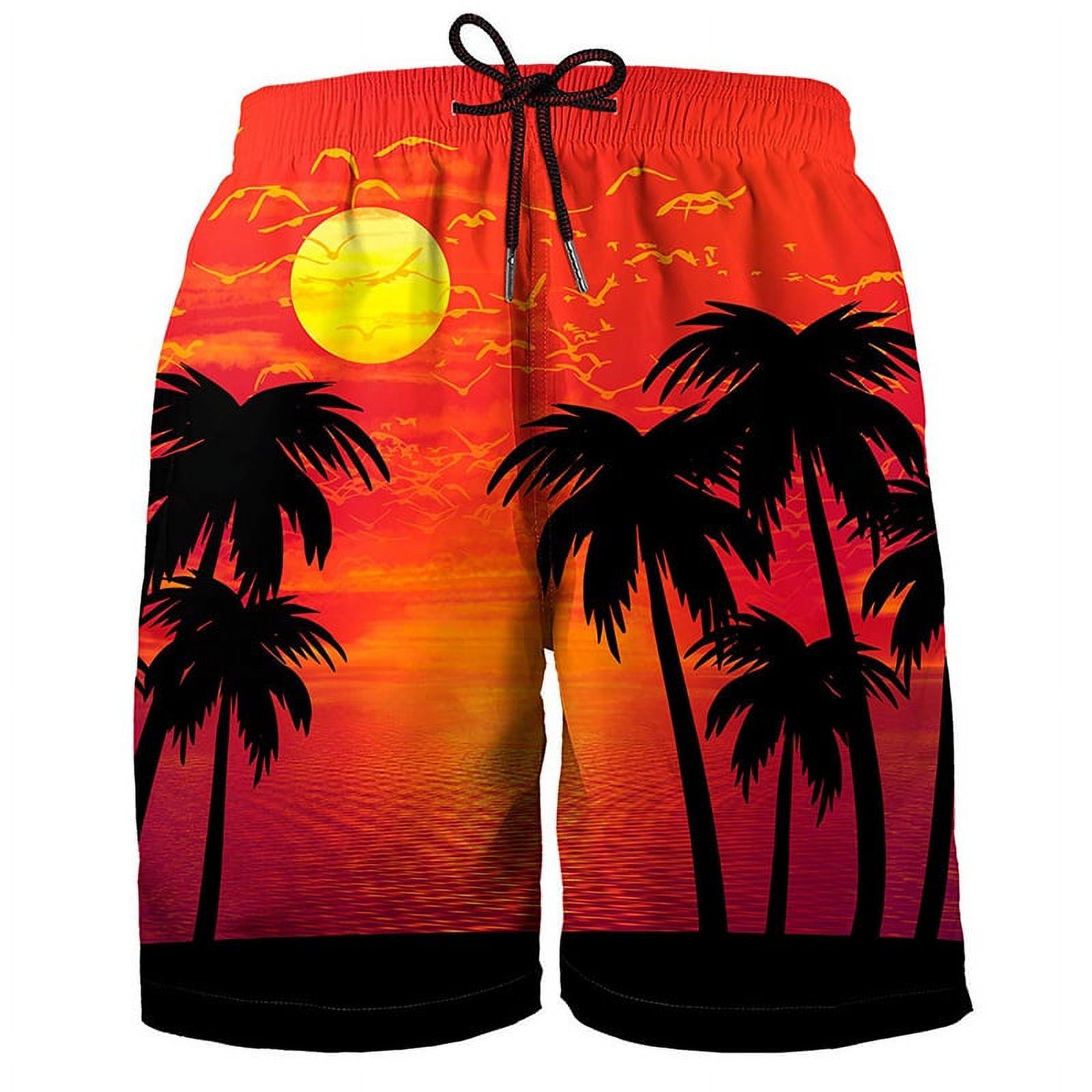 Floral Coconut Trees Graphic Shorts Pants Men 3D Printed Hip Hop y2k ...