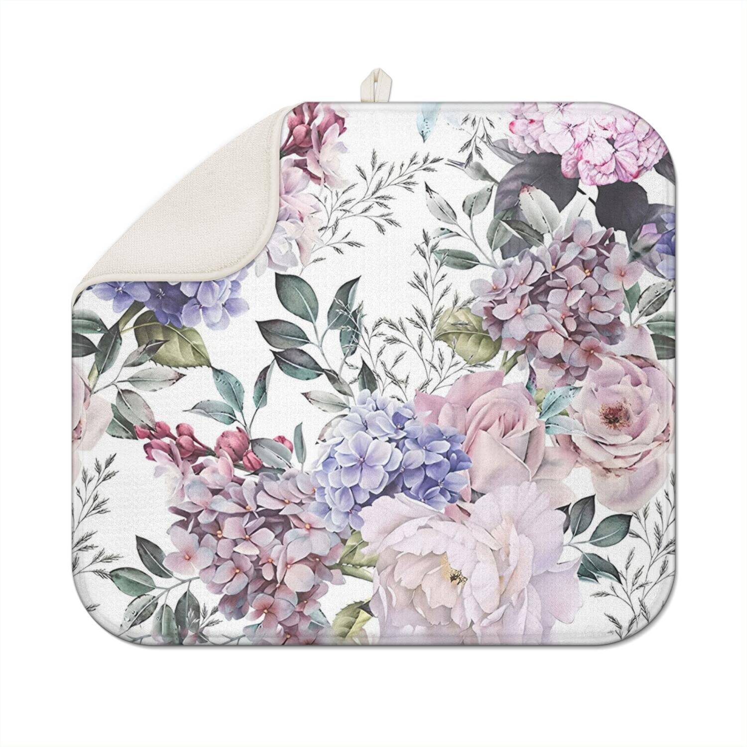 Floral Coffee Mat with Wildflower and Butterfly Illustration – Fast ...
