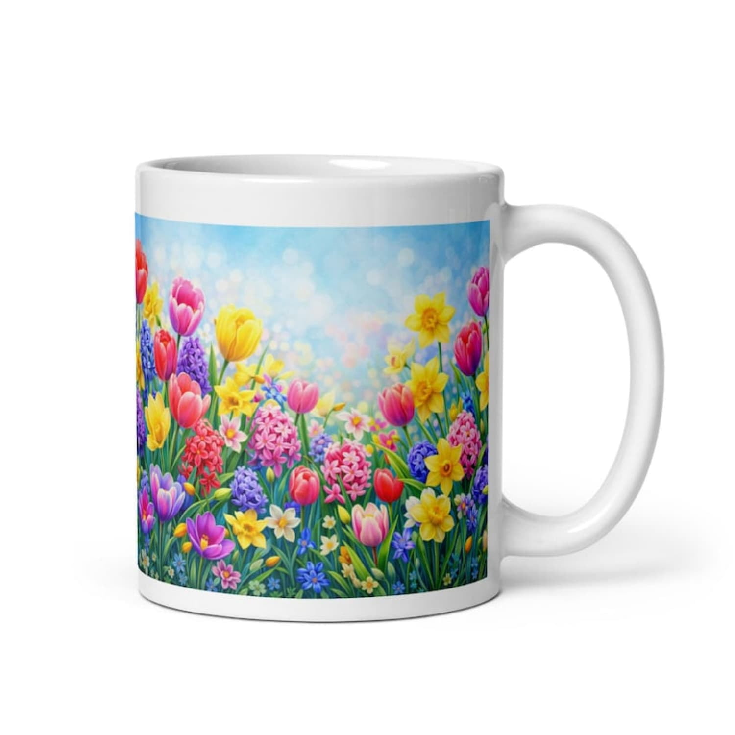 Floral Coffee Mug – Colorful Spring Flower Meadow, Nature Gift ...