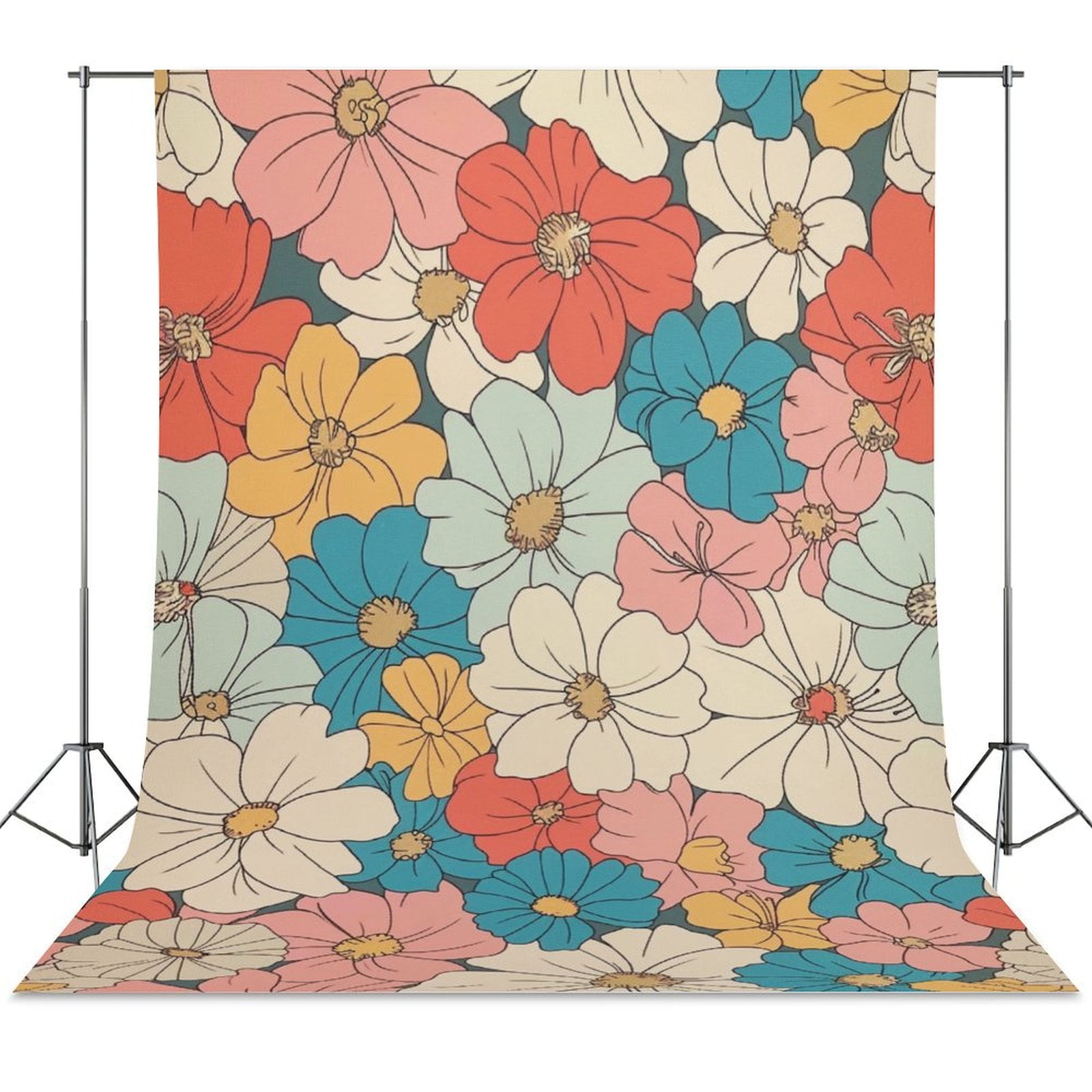 Floral Colorful Flower Backdrop Background for Photography Photo Booth ...