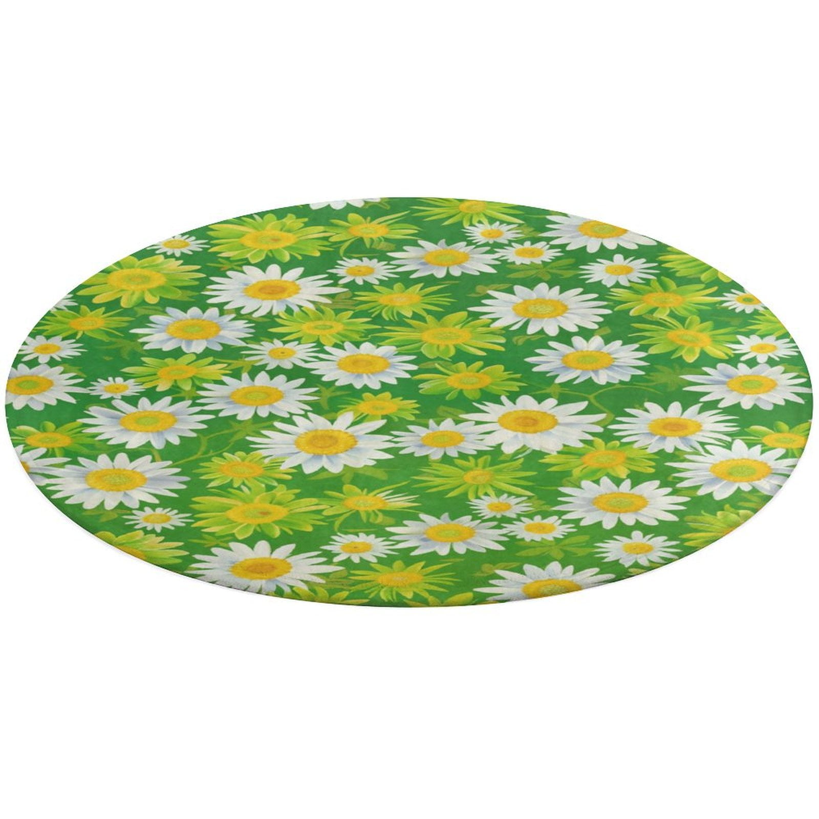 Floral Colorful Flower Round Rugs -Washable Non-Slip Small Round Area ...