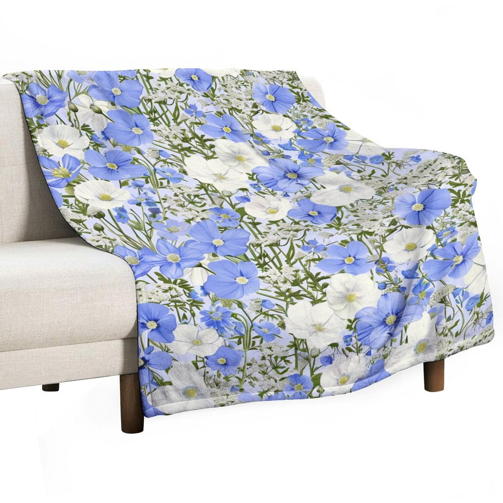 Floral Colorful Flower Soft Print Blanket Throw Blankets Warm Cozy ...