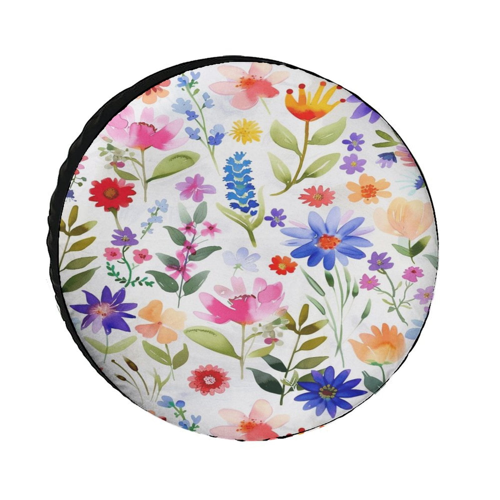 Floral Colorful Flower Spare Tire Cover,Universal Wheel Tire Cover for ...