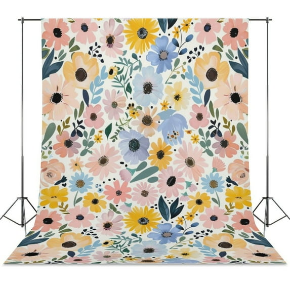 Floral Colorful Flower Spring Wall Backdrop Background Floral Backdrops ...