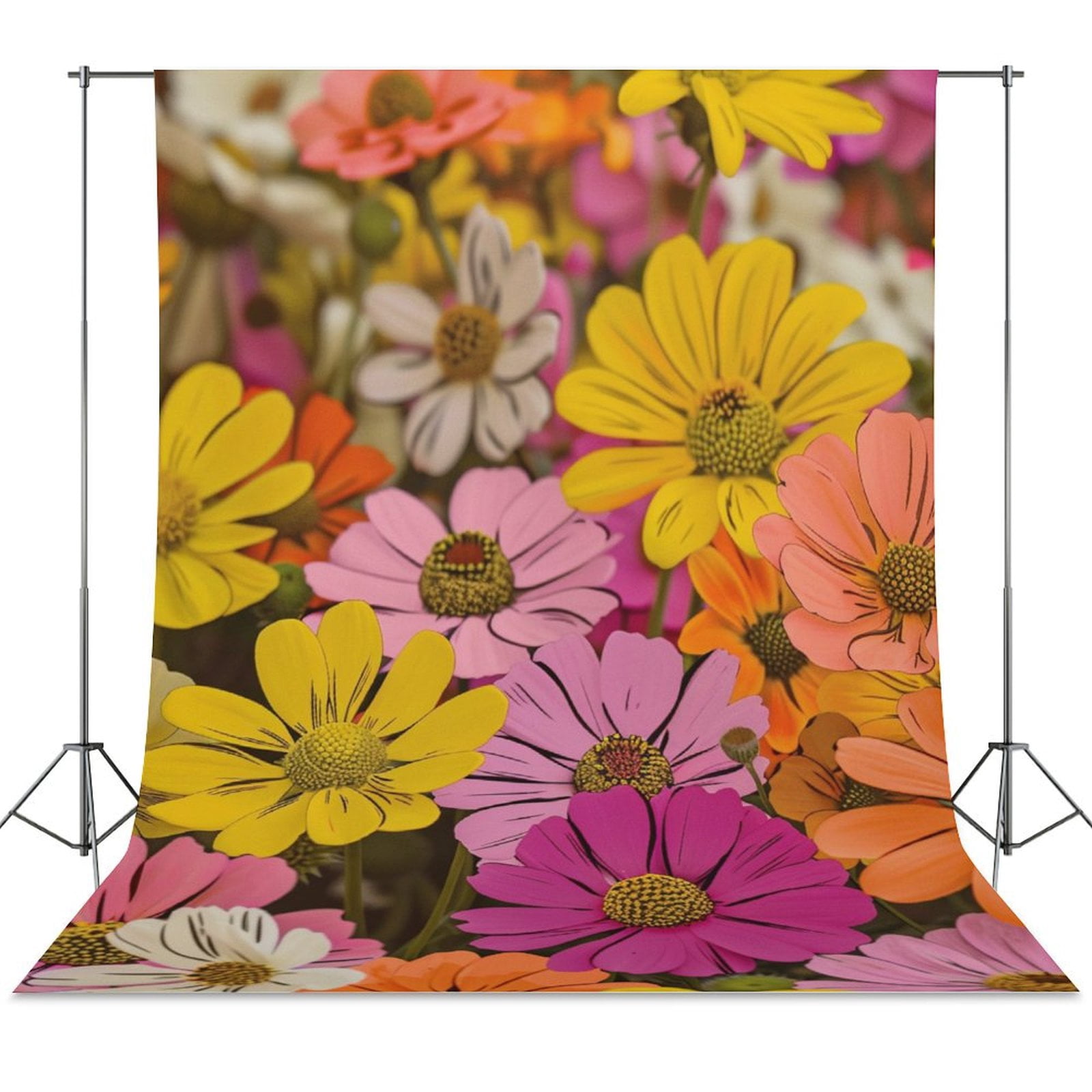 Floral Colorful Flower Spring Wall Backdrop Background Floral Backdrops ...