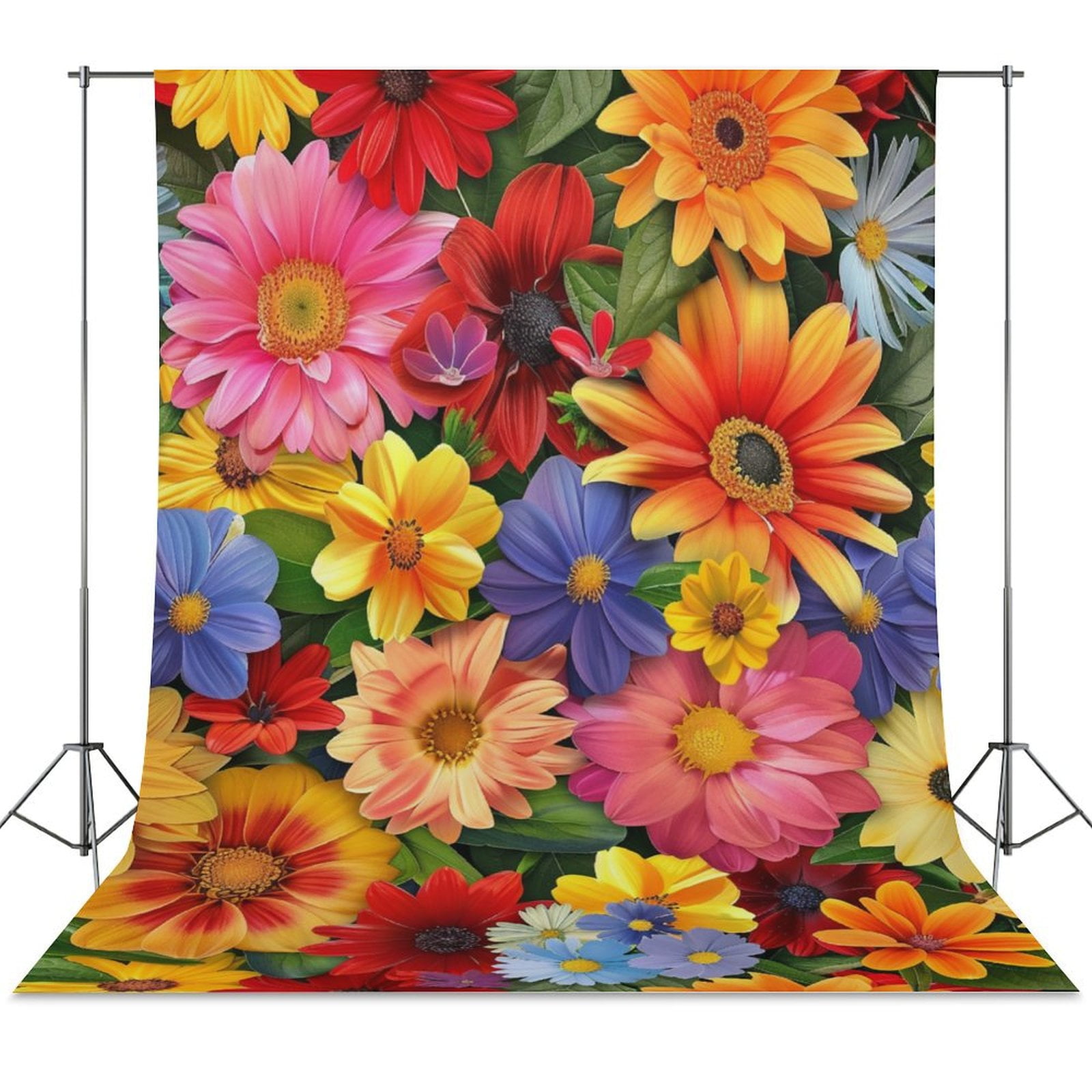 Floral Colorful Flower Spring Wall Backdrop Background Floral Backdrops ...
